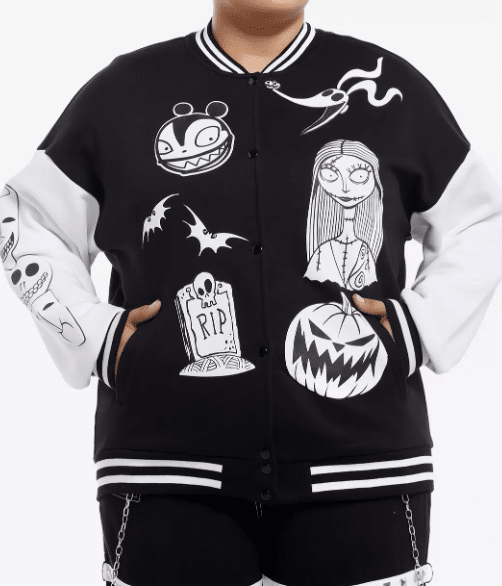 hot-topic-her-universe-nightmare-before-christmas-varsity-jacket-front ...