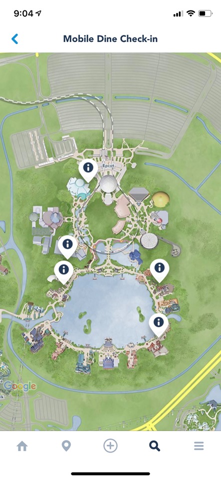 mobile-dining-check-in-EPCOT | Pirates & Princesses