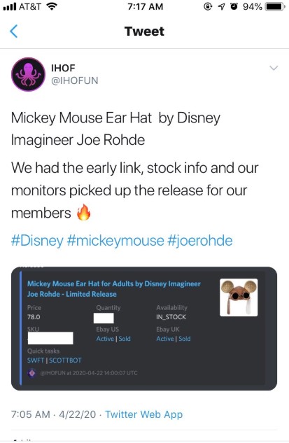 shop-disney-joe-rohde-ears-twitter-6 | Pirates & Princesses