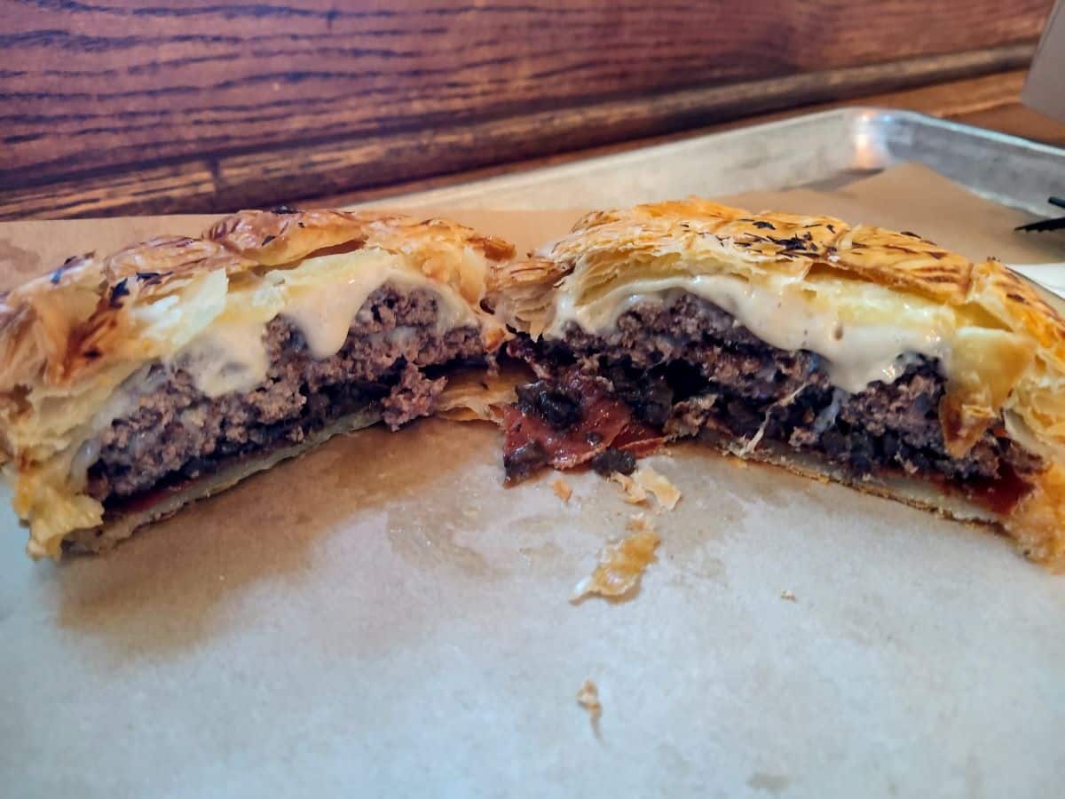 beef wellington burger cut | Pirates & Princesses