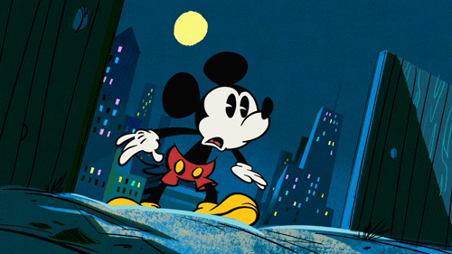 Mickey Mouse Running Scared