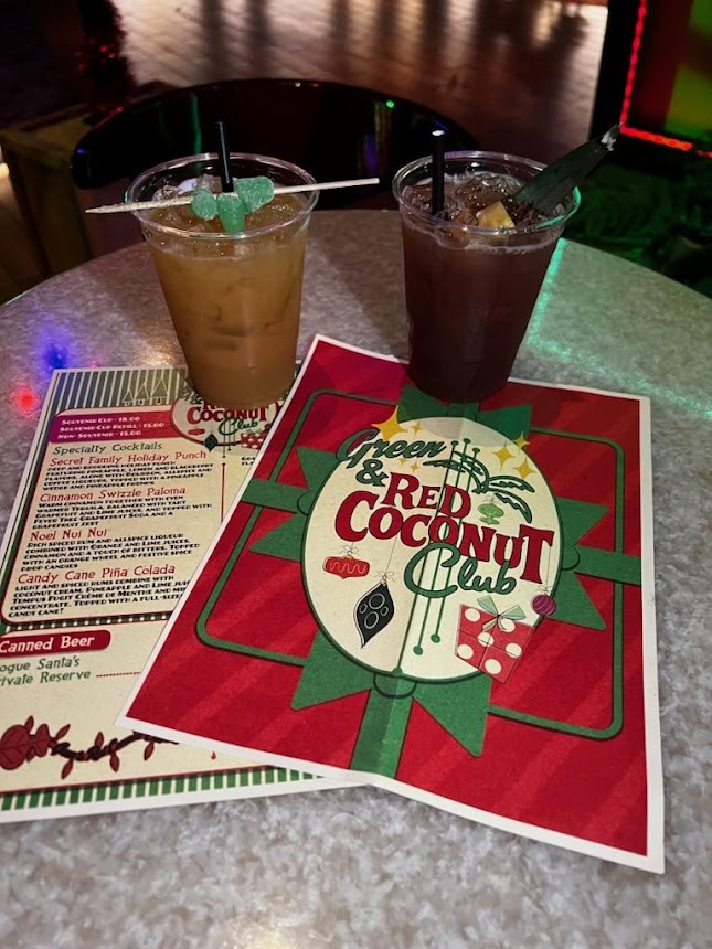 A Glimpse Inside The Green and Red Coconut Club