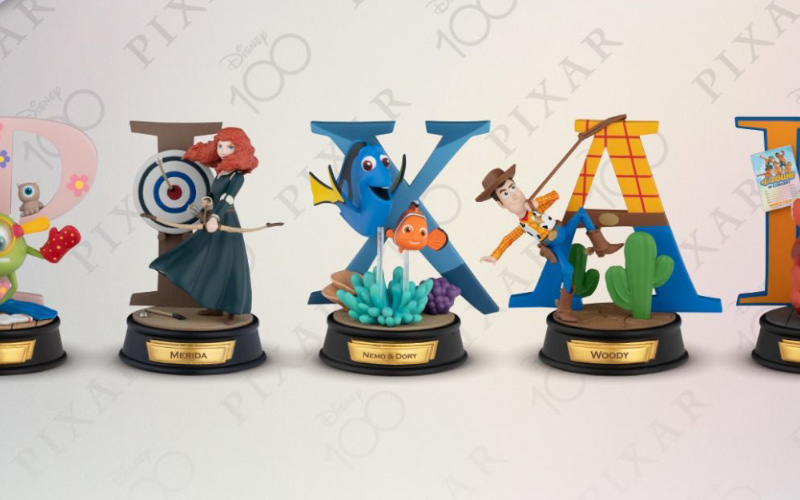 Disney Celebrates 100 Years Of Wonder With A Special Pixar Statue Set