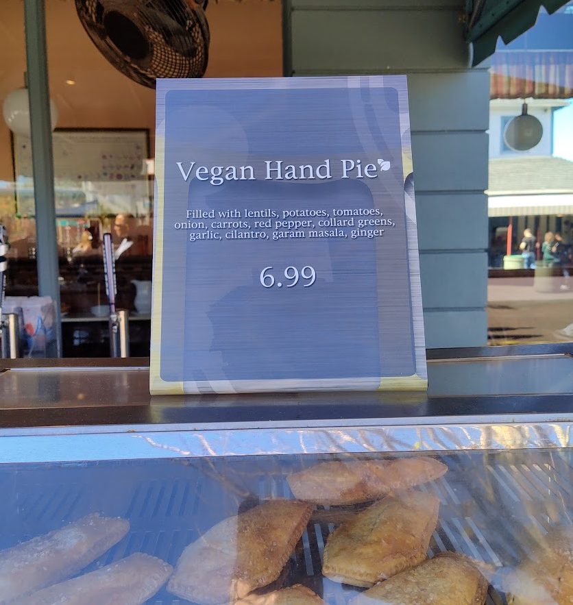 vegan hand pie sign | Pirates & Princesses