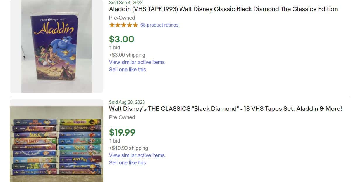 aladdin-vhs-sold | Pirates & Princesses