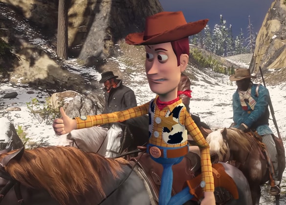Toy Story's Woody Makes His Red Dead Redemption Debut!