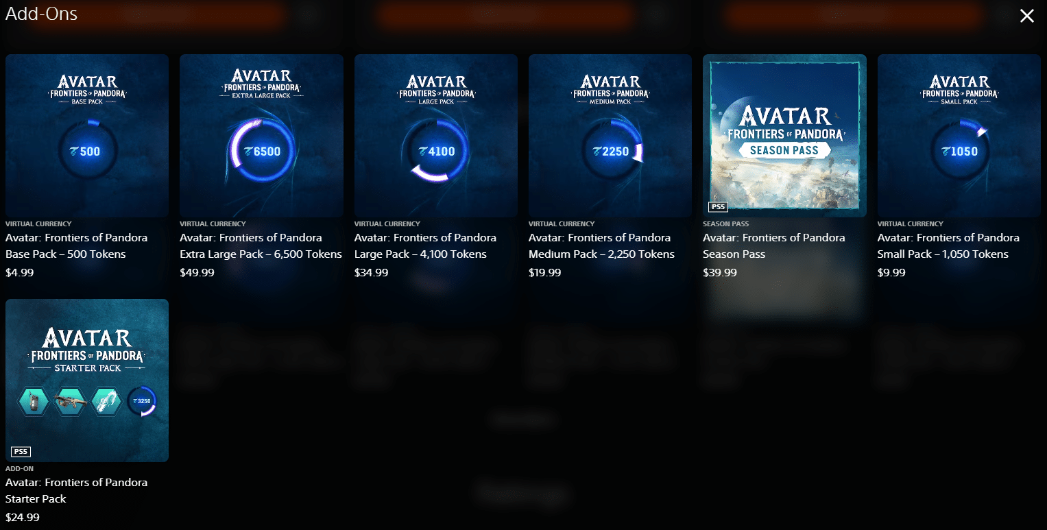 Avatar Frontiers of Pandora Microtransactions | Pirates & Princesses