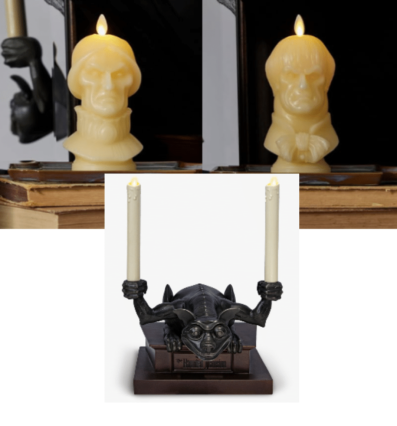 Luminara Disney Haunted Mansion Flameless Library Bust Candles and ...